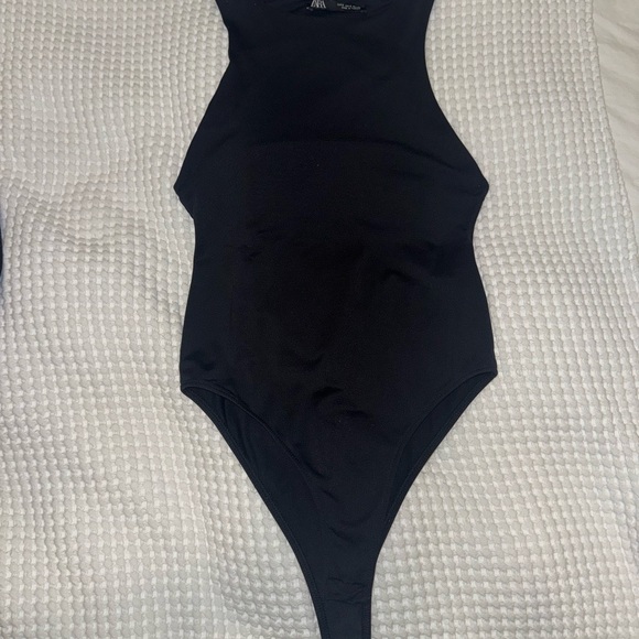 Zara | Tops | Zara Black Bodysuit | Poshmark